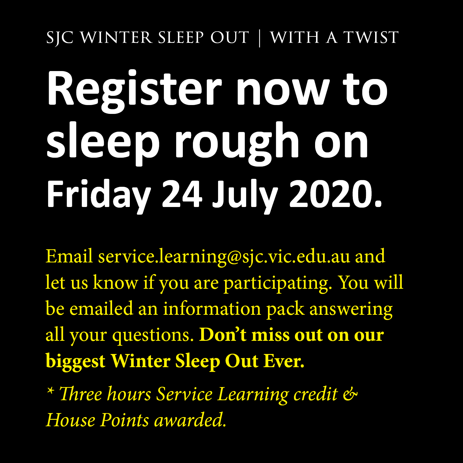 Edition 10 | 2020 | Join our biggest Winter Sleepout ever this Friday ...